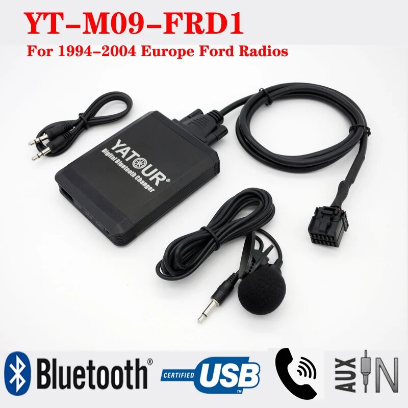 Многофункциональный Bluetooth USB Цифровой музыкальный плеер Yatour для телефонных звонков адаптер громкой связи для автомобильных радиоприемников Ford