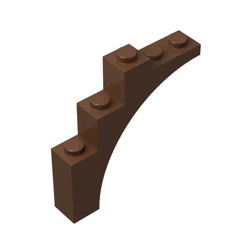 Дуговой кирпич LEGO 1x5x4 Коричневый 10 шт