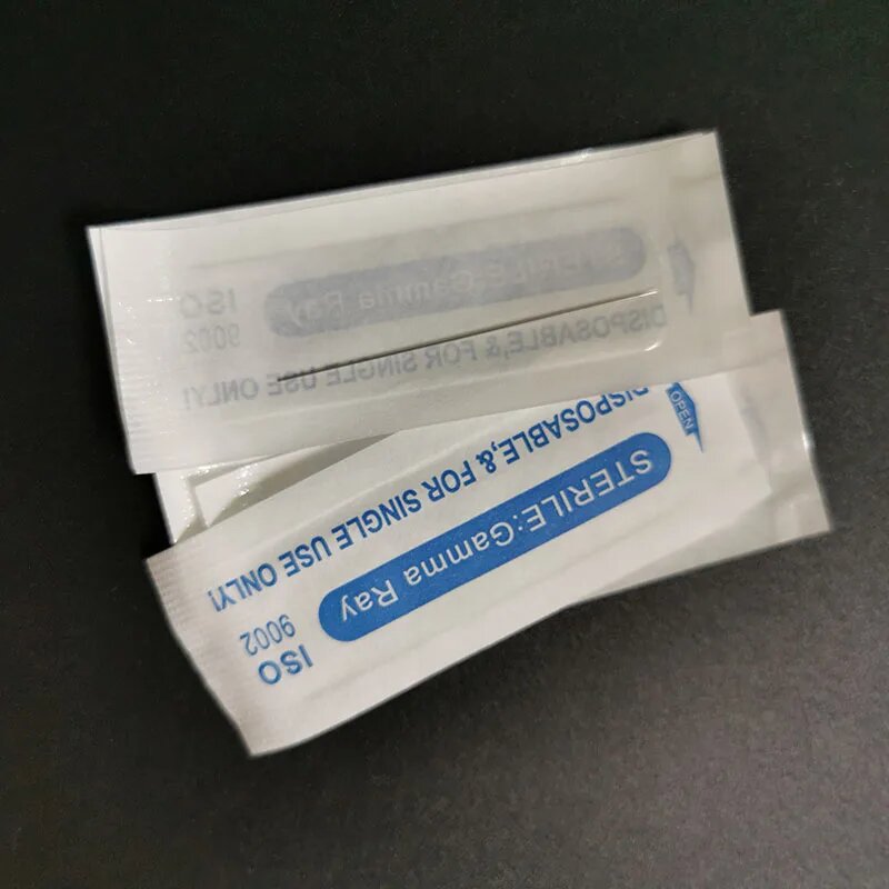 100 шт 1RL тату игла для бровей стерилизованные одноразовые для тату машины ручка Перманентный макияж машина гигантские солнечные тату принадлежности