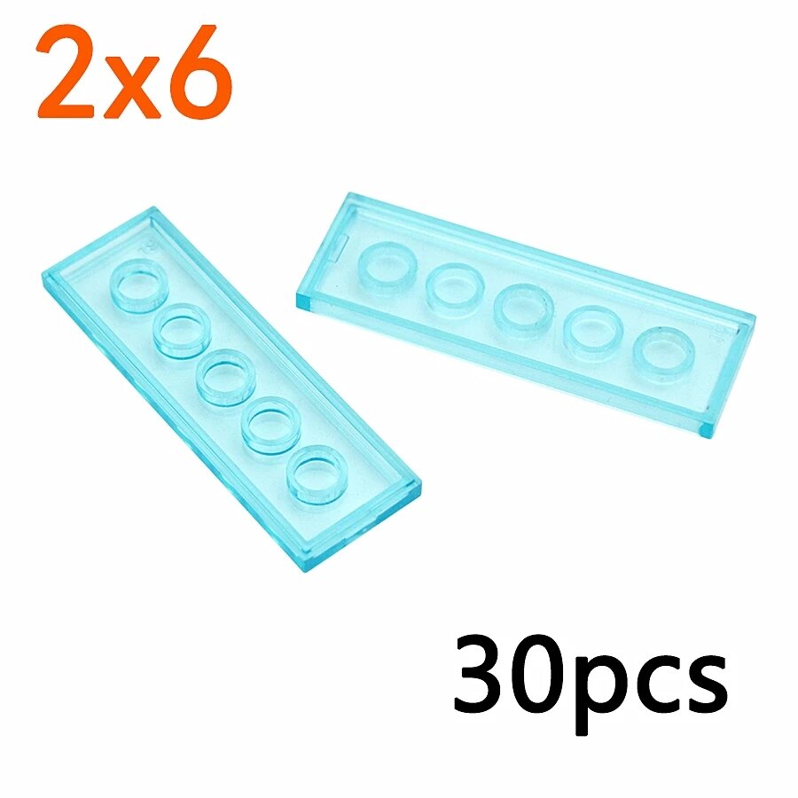 Ледо 2x6 строительные блоки, голубой, 30шт