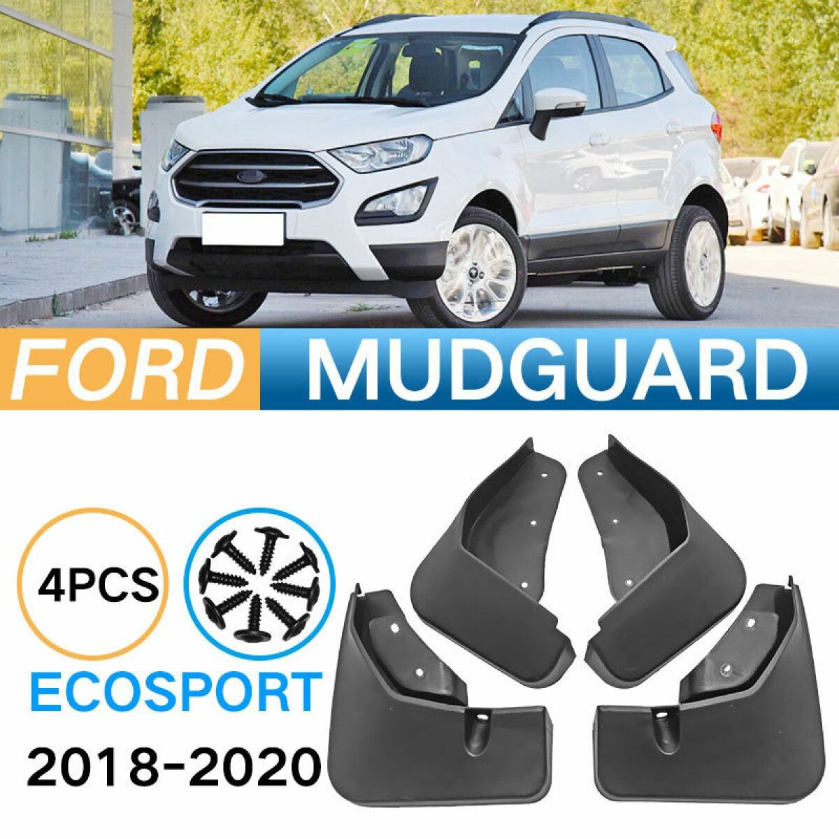 Крыло для автомобиля, арт. Автомобильные Брызговики Для Ford Ecosport 2018-2020, Форд/передние и задние брызговики