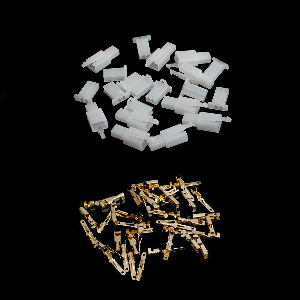 10 Комплектов 2,8 мм 2-контактных разъемов для электрических Проводов, Штекер-розетка + Комплект клемм для