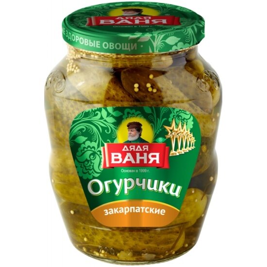 Огурчики Дядя Ваня маринованные "Закарпатские" 680 г