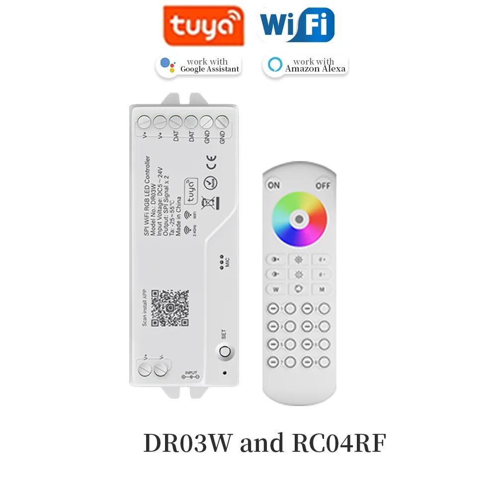 LOAMLIN RGB Контроллер DR03W/DR04W Белый, DR03W and RC04RF