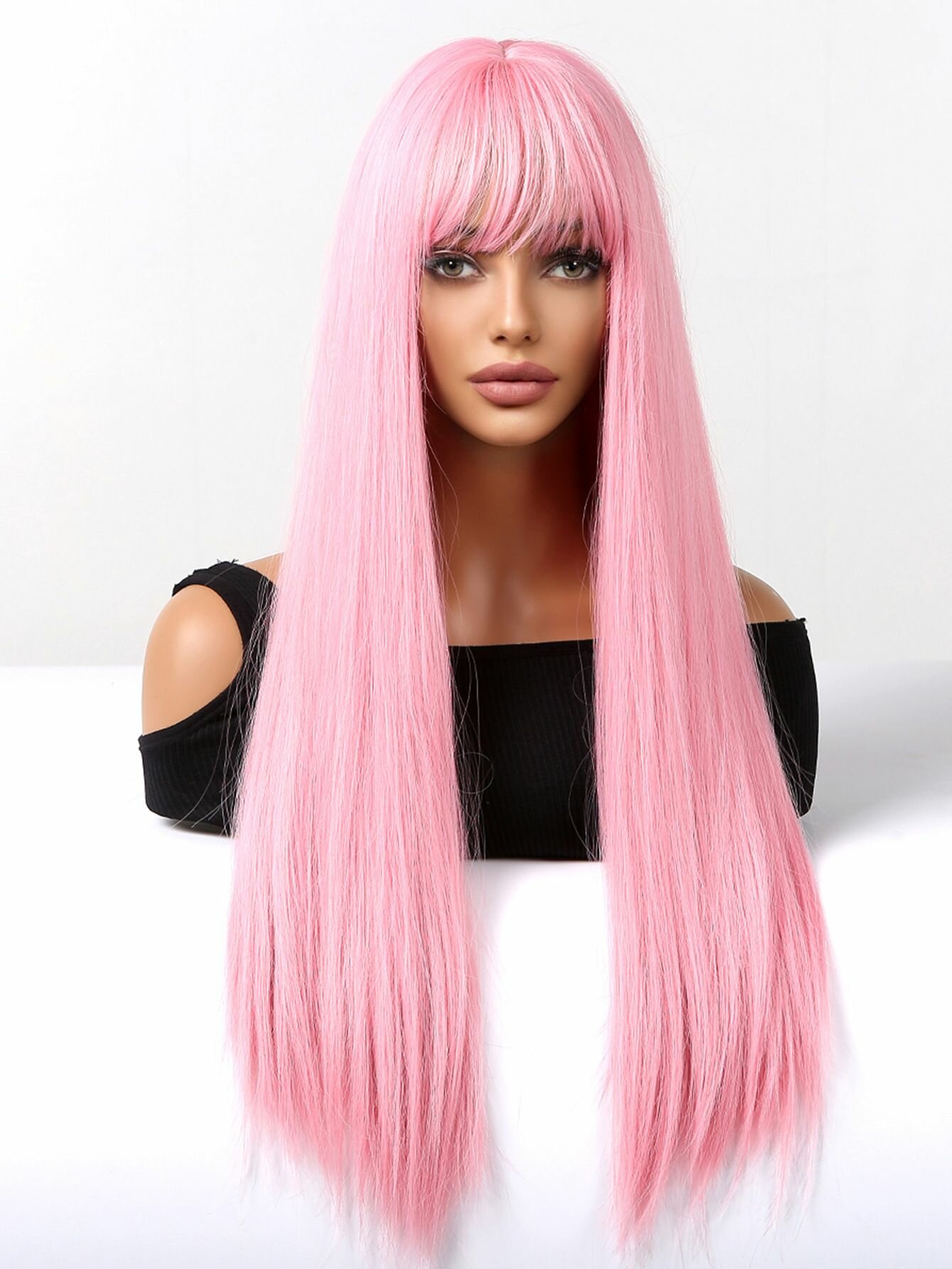 Парики женские длинный Розовый