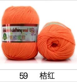 Zz&Kk детская шелково-кашемировая пряжа молочного цвета Оранжевый, 59