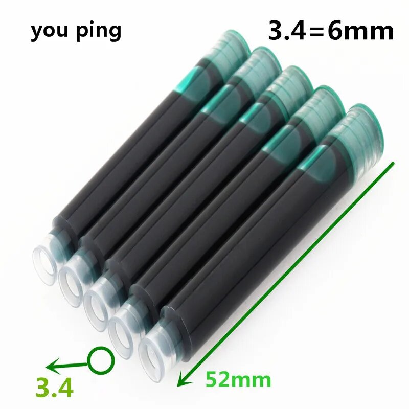 Каллиграфические кисти You Ping Темно-зеленый, 5pcs Ink Green