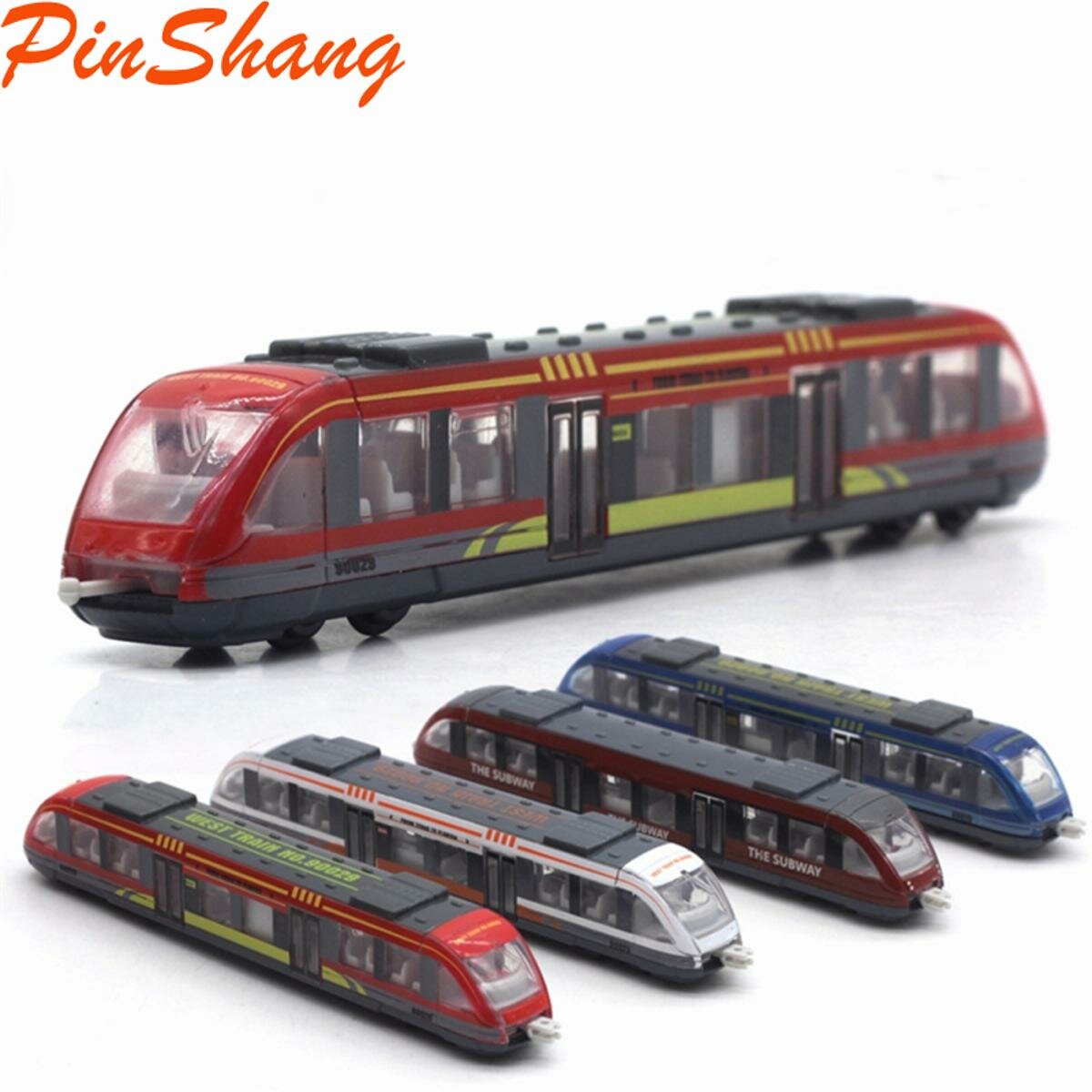 PinShang 1:55 сплав поезд игрушки моделирование высокоскоростной железнодорожный поезд модель детские развивающие игрушки