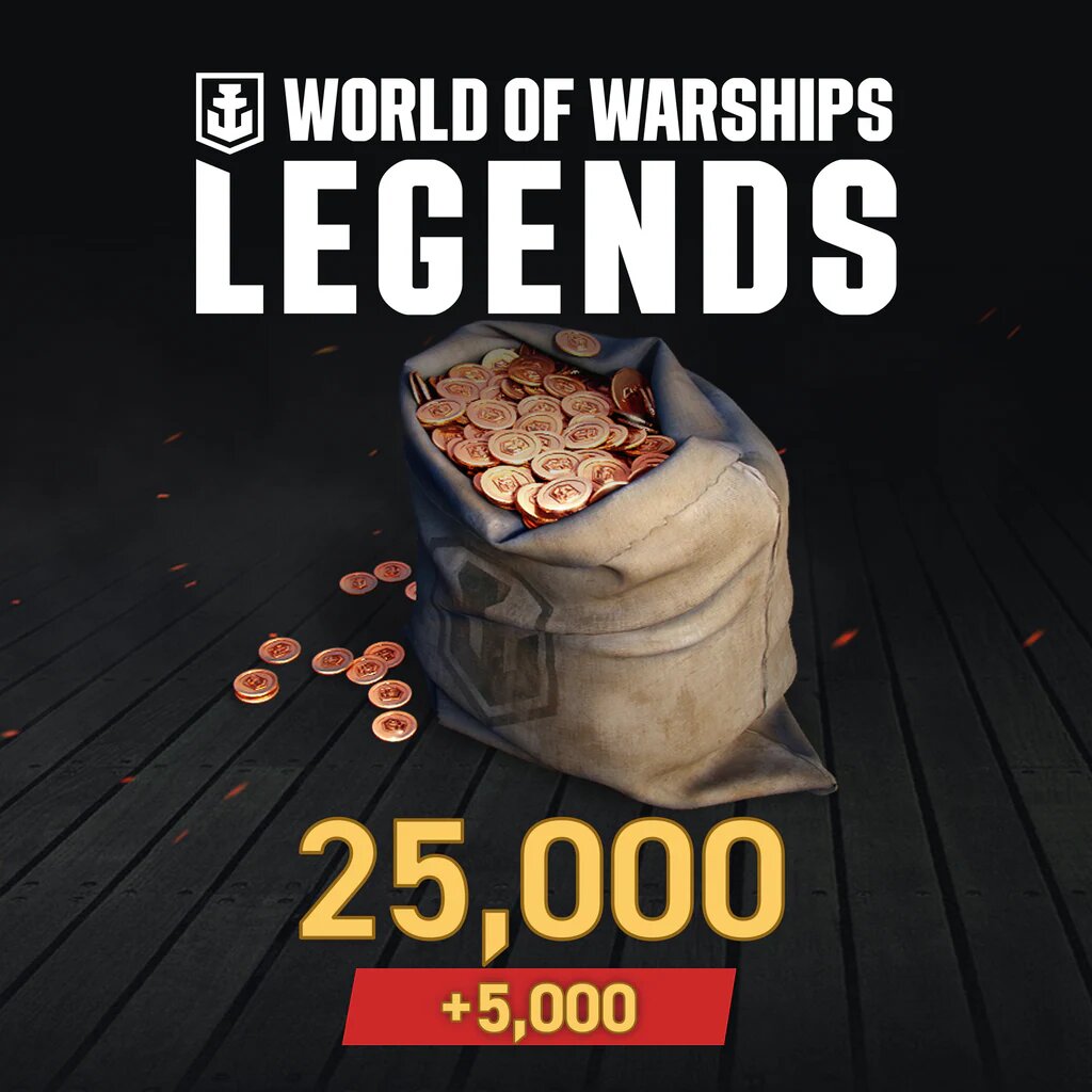 Виртуальная валюта World of Warships: Legends - PS5® 30000 дублонов, для PlayStation, Турция