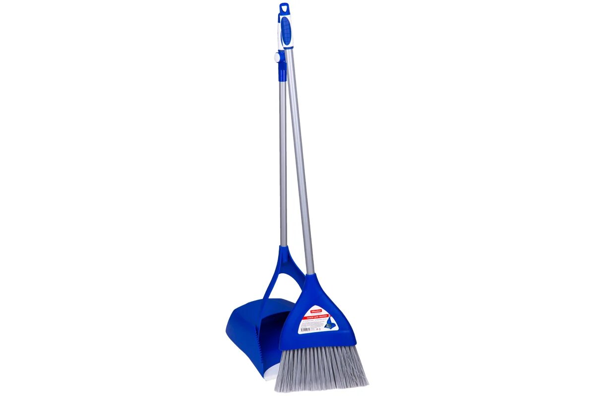 OfficeClean Совок для мусора Professional со щеткой-сметкой, складн, мет. ручка 66см, резин. 266767
