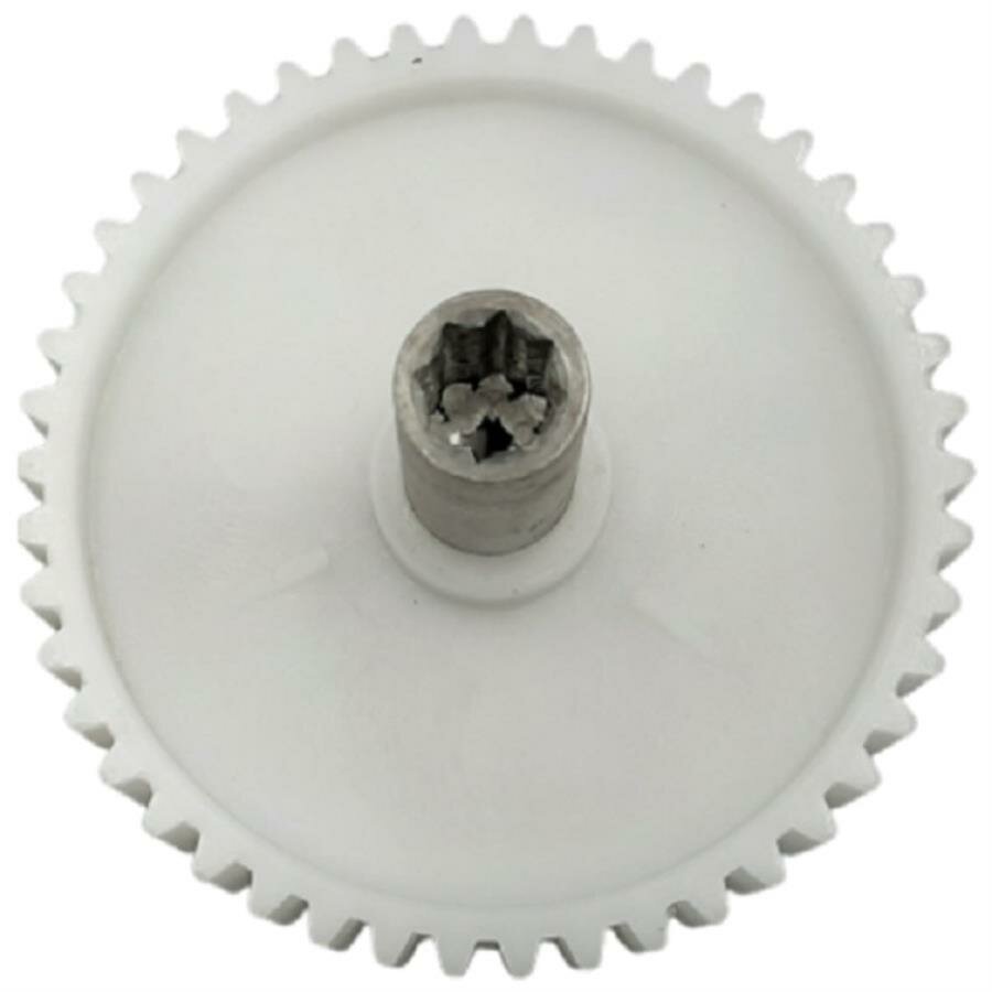 Шестерня большая с валом D=82/15мм, H=58мм, 46 прямых зубьев для мясорубки Умелица