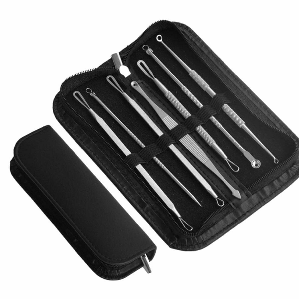 7 комплектов экстрактор угрей и прыщей, средство для глубокой очистки, средство для удаления комедонов, иглы, соковыжималка для лица, поры, набор инструментов для ухода за кожей лица, красота