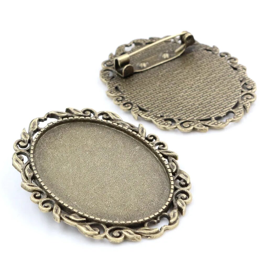 5 шт. овальные пустые базы для брошей Wadsfred Cabos B1-17