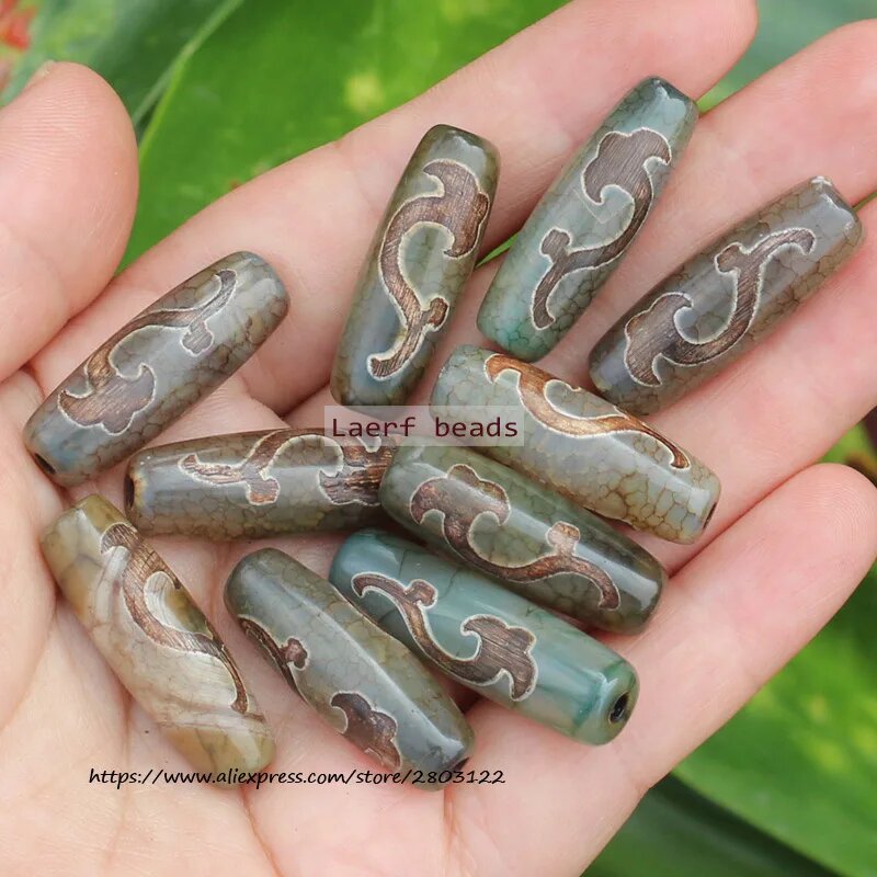 Бусины из тибетского агата Дзи лаerf beads YunRuYi