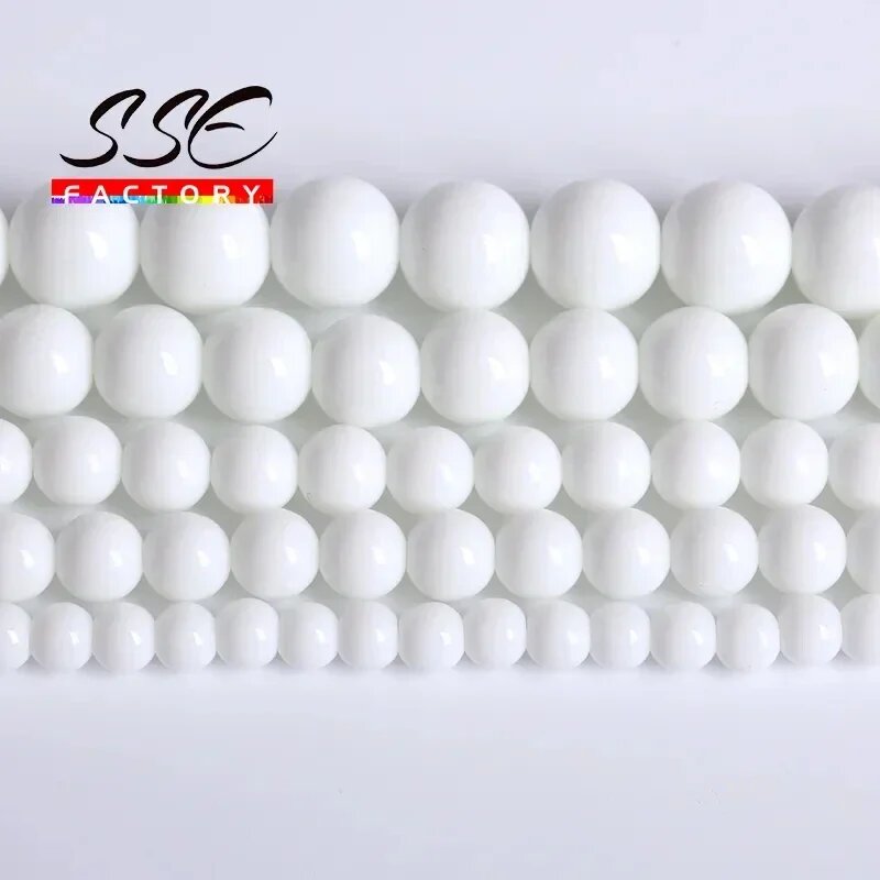 Бусины из натурального камня Sunshine and Beads, 4-10 мм, 15 Белый, 4mm 85 to 95pcs, White Agate