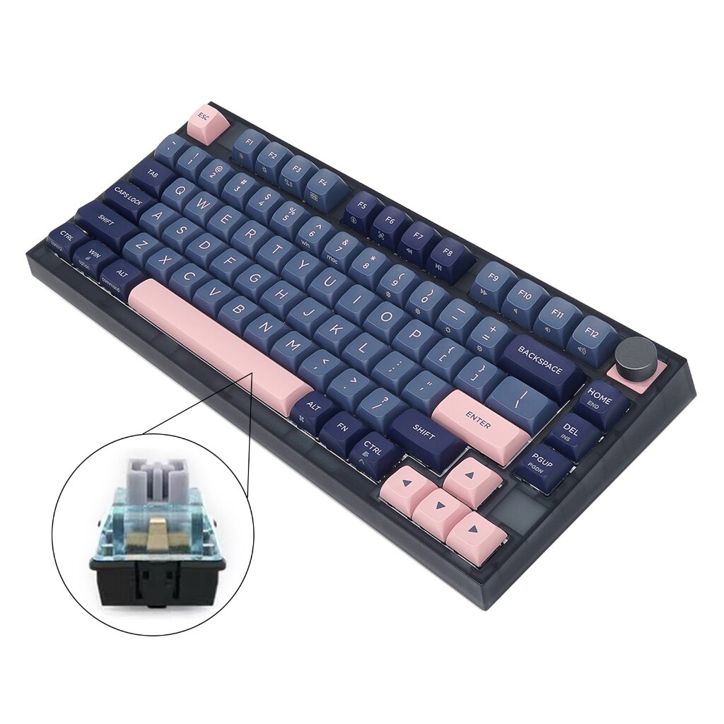 GK75 Механическая клавиатура USB Gateron-Optical Hot Swappable Mechinery клавиатуры Pbt Keycaps Double Shot