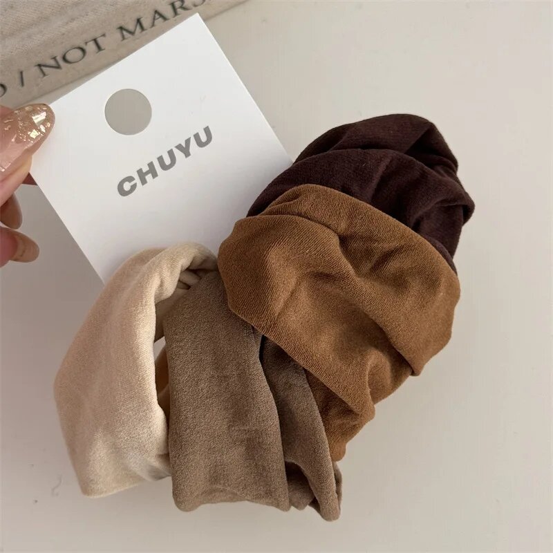 Коричневые резинки для волос Chuyu, набор 4 шт