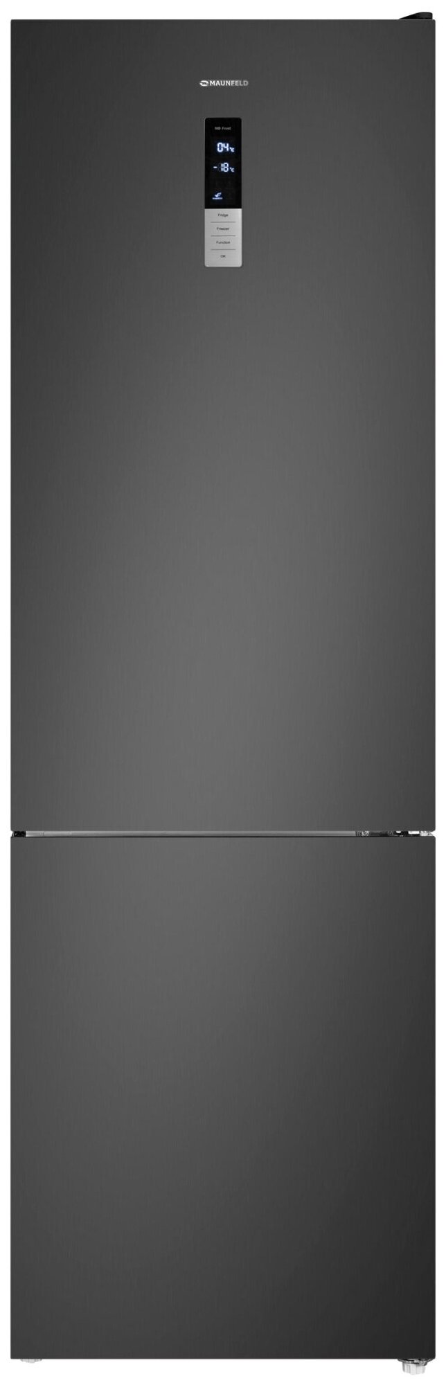 Холодильник Maunfeld MFF200NFSBE 351 (257/94) л, No Frost, черная нержавеющая сталь