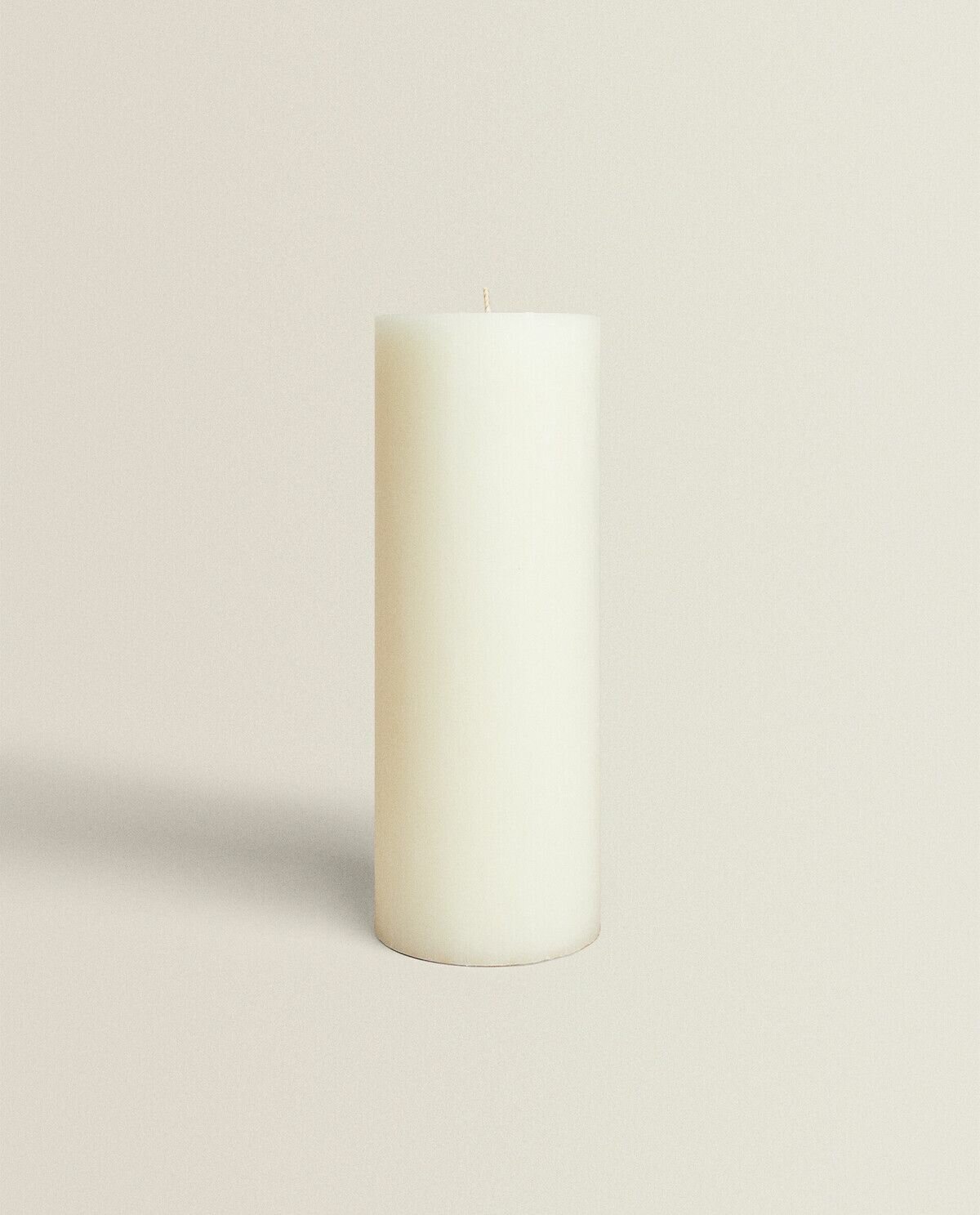 Длинная Цилиндрическая Свеча Белый 9 x 25 x 9 cm, ZARA HOME, 6335/065-1