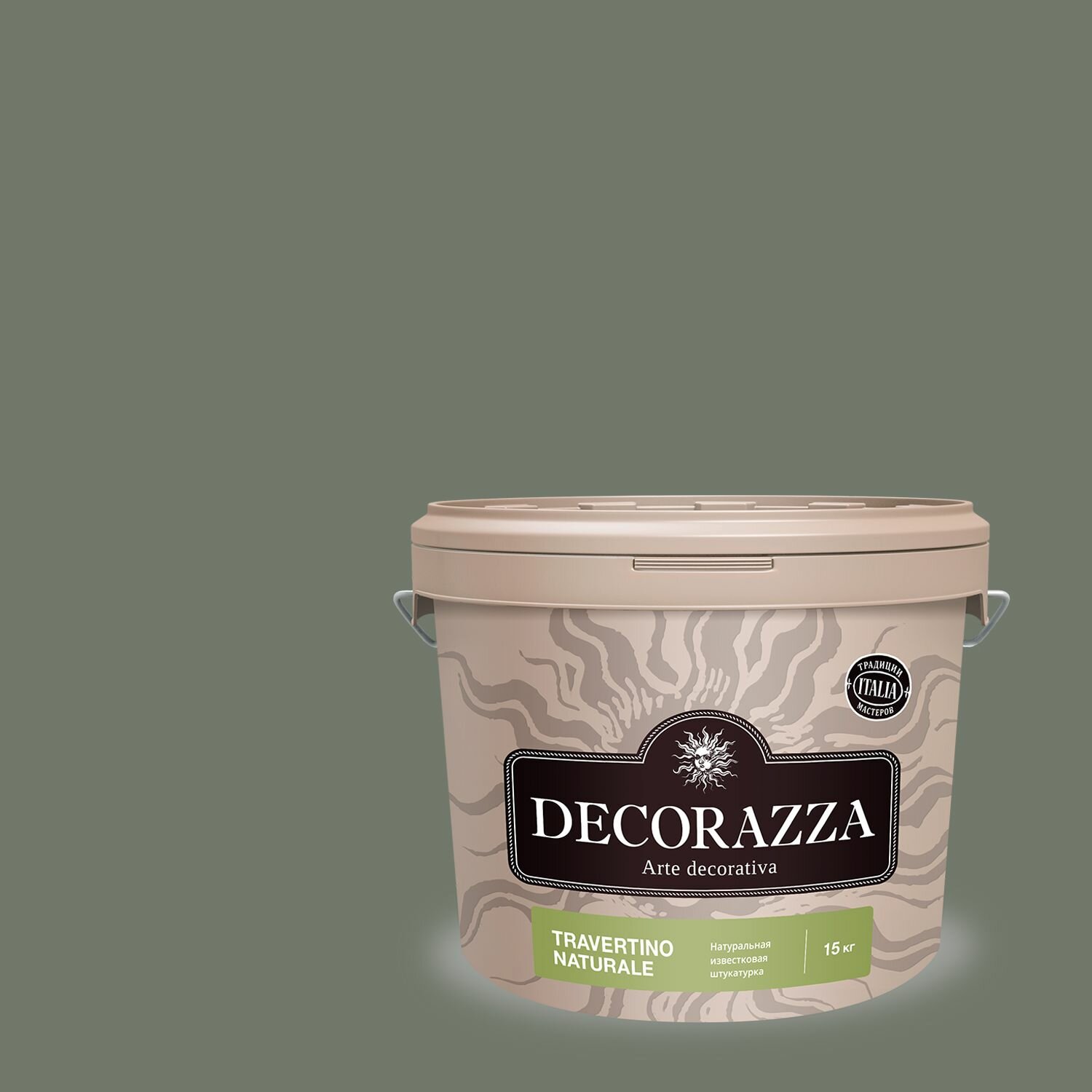 Декоративная известковая штукатурка с эффектом камня Decorazza Travertino Naturale (15кг) TRN 10-08
