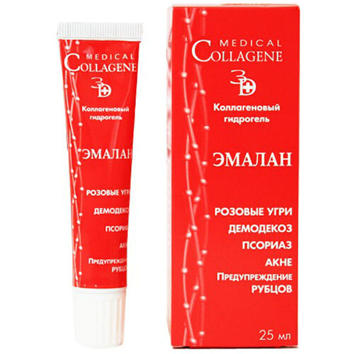 Коллаген 3Д Гидрогель коллагеновый эмалан дерматологический для лечения акне, псориаза, от рубцов 25 мл