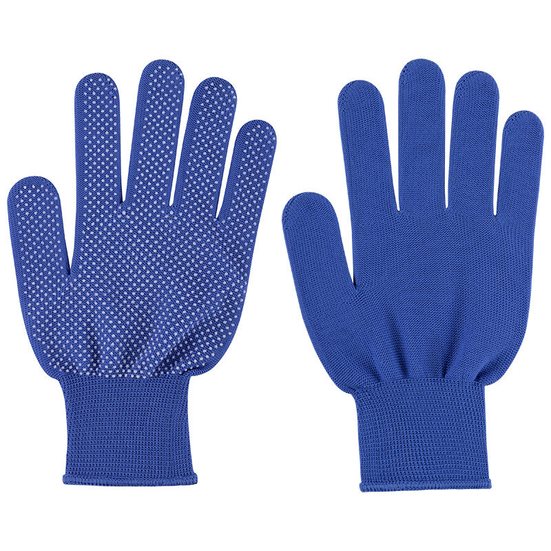 Перчатки хозяйственные садовые PARK / Парк Капелька из полиэстера, синие, размер универсальный / товары для дома