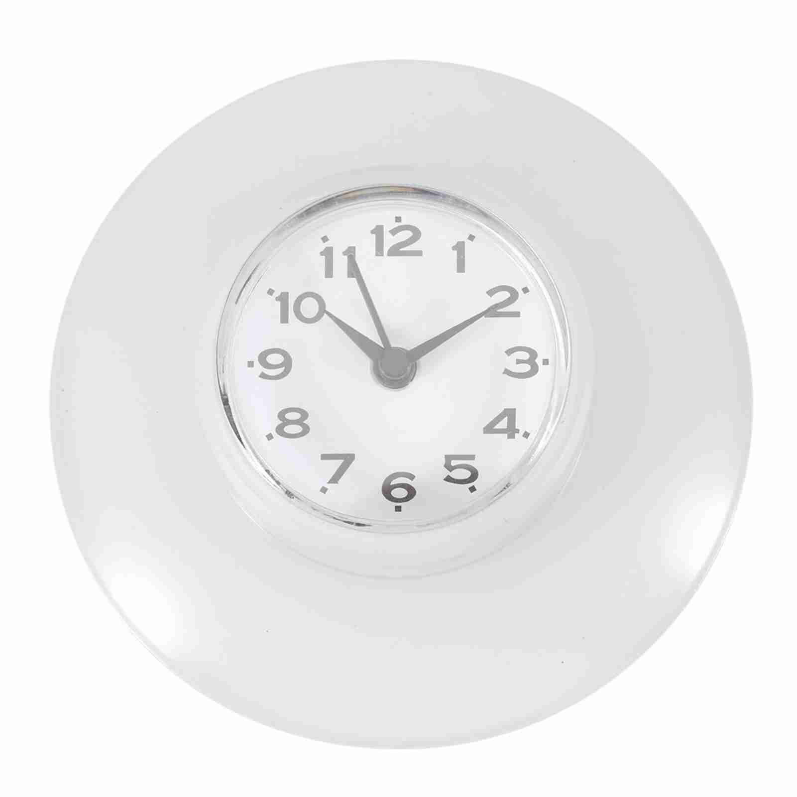 Ванная кухня зеркало всасывание настенные часы для душа водонепроницаемые кварцевые часы