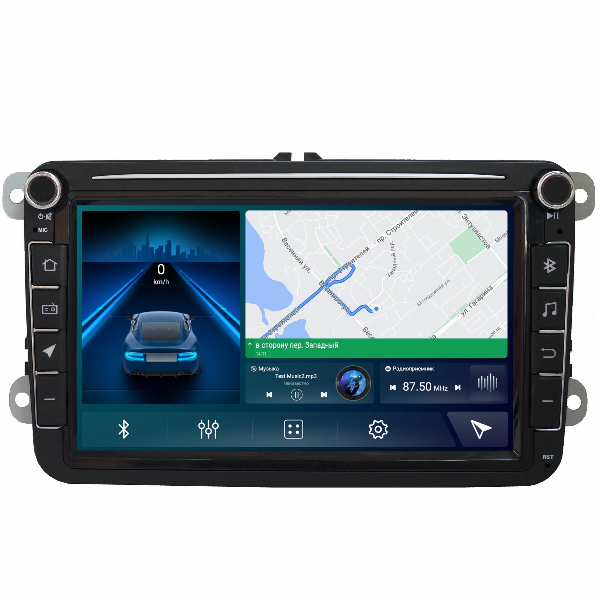 Магнитола CRS-710A Volkswagen Polo, Jetta, Passat, Tiguan с Android 14 - 8 ядер - 4+64Gb - Carplay - 4G(Sim)