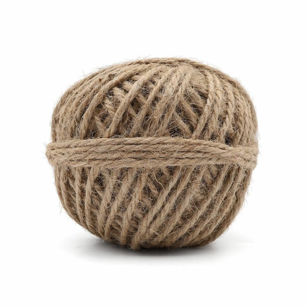 Шпагат декоративный айрис джутовый, прочный, 2 мм х 50 м, 50 шт