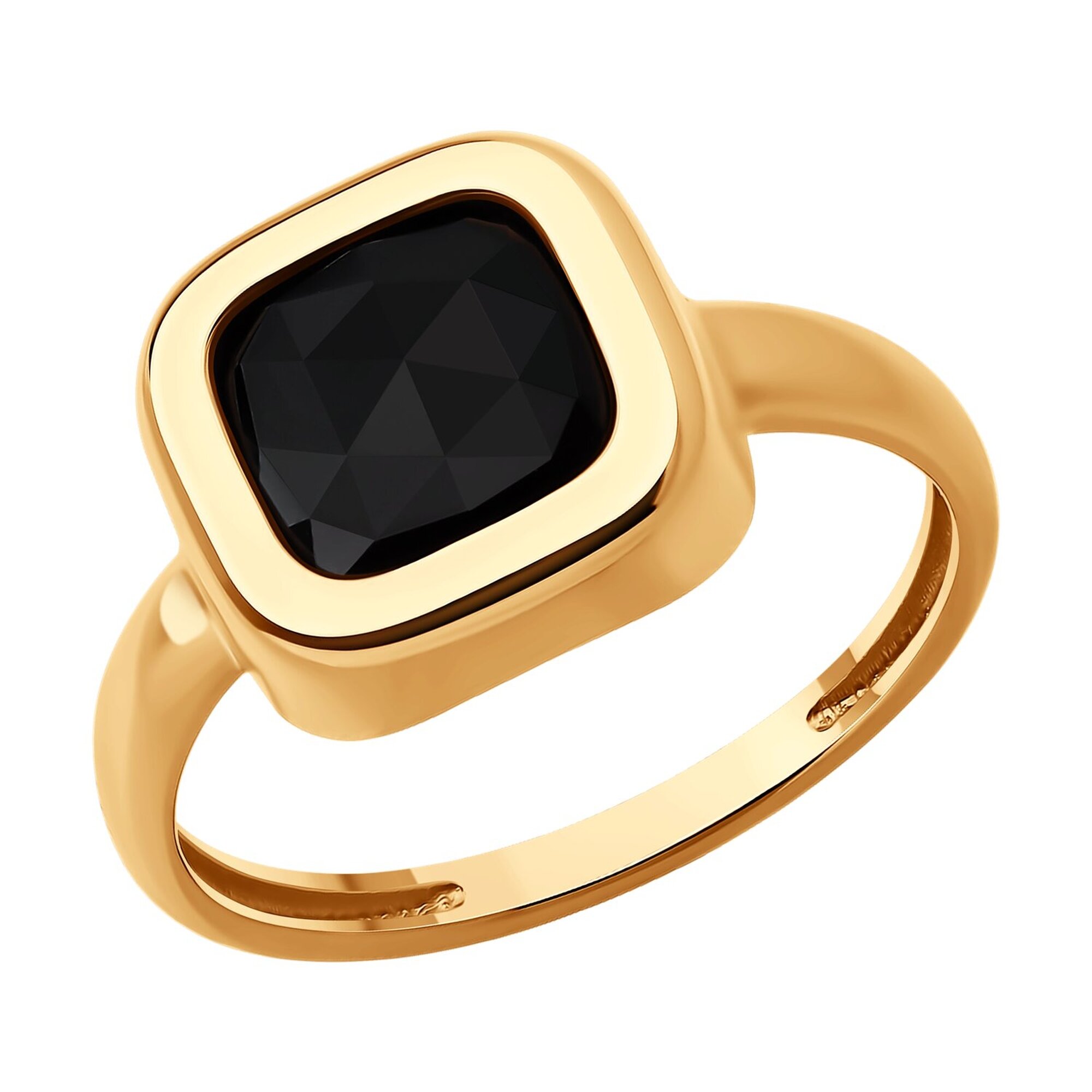 Кольцо, красное золото, 585 проба, агат