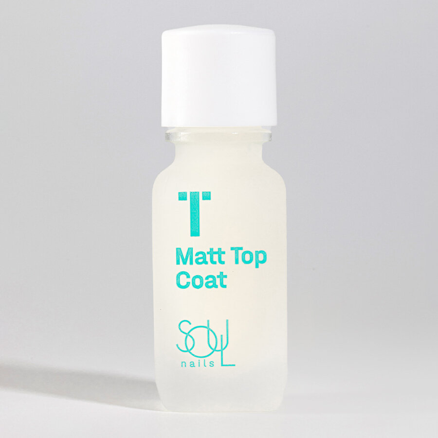 Матовый топ для лака SOULnails Matt Top Coat, 12,5 мл