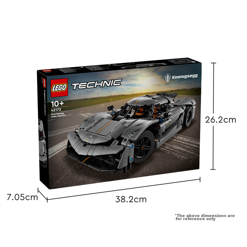 LEGO Technic Series 42173, Koenigsegg Gray Supercar, Boys' Toy, Children's Birthday Gift