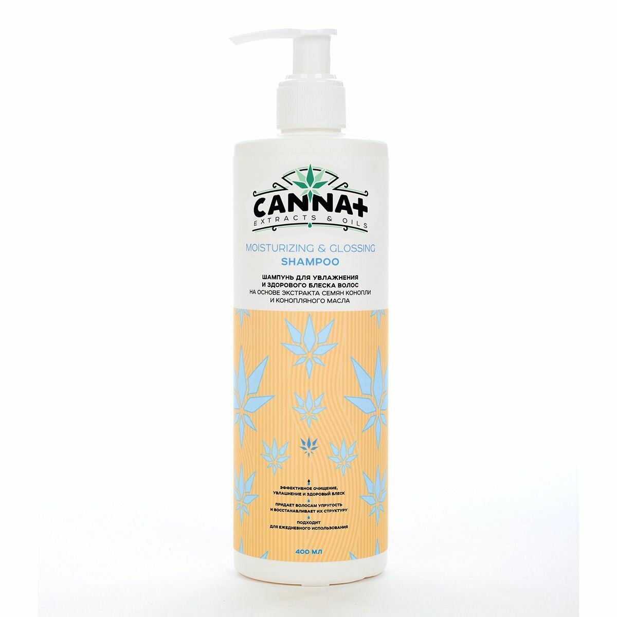 Шампунь Moisturizing & Glossing Shampoo - 400 мл, Canna+