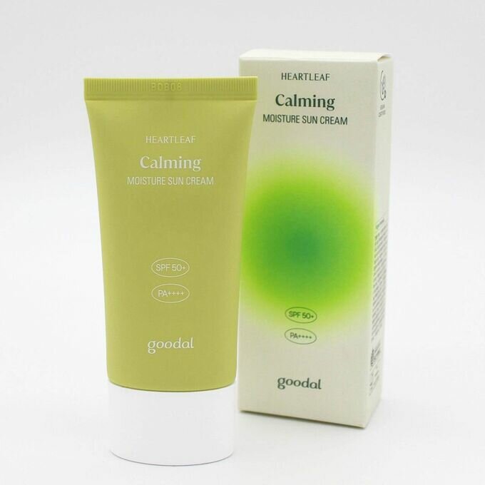 GOODAL Солнцезащитный крем SPF 50 PA++++ с хауттюйнией HOUTTUYNIA CORDATA CALMING MOISTURE SUN CREAM 50 мл.