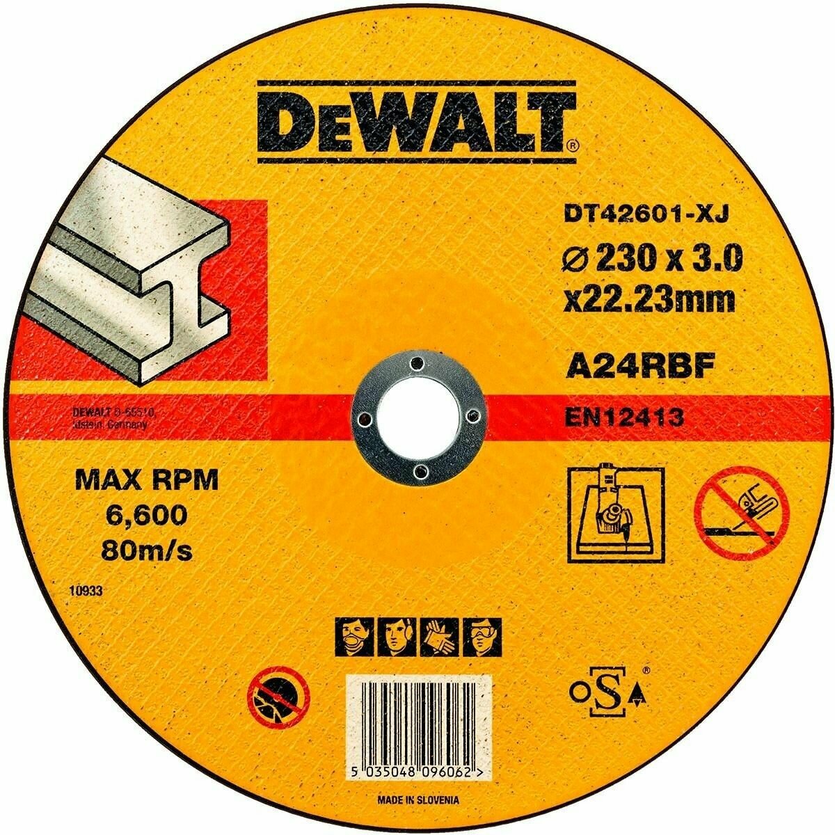 Отрезной диск по металлу DeWALT DT42601 (230х3х22,2)