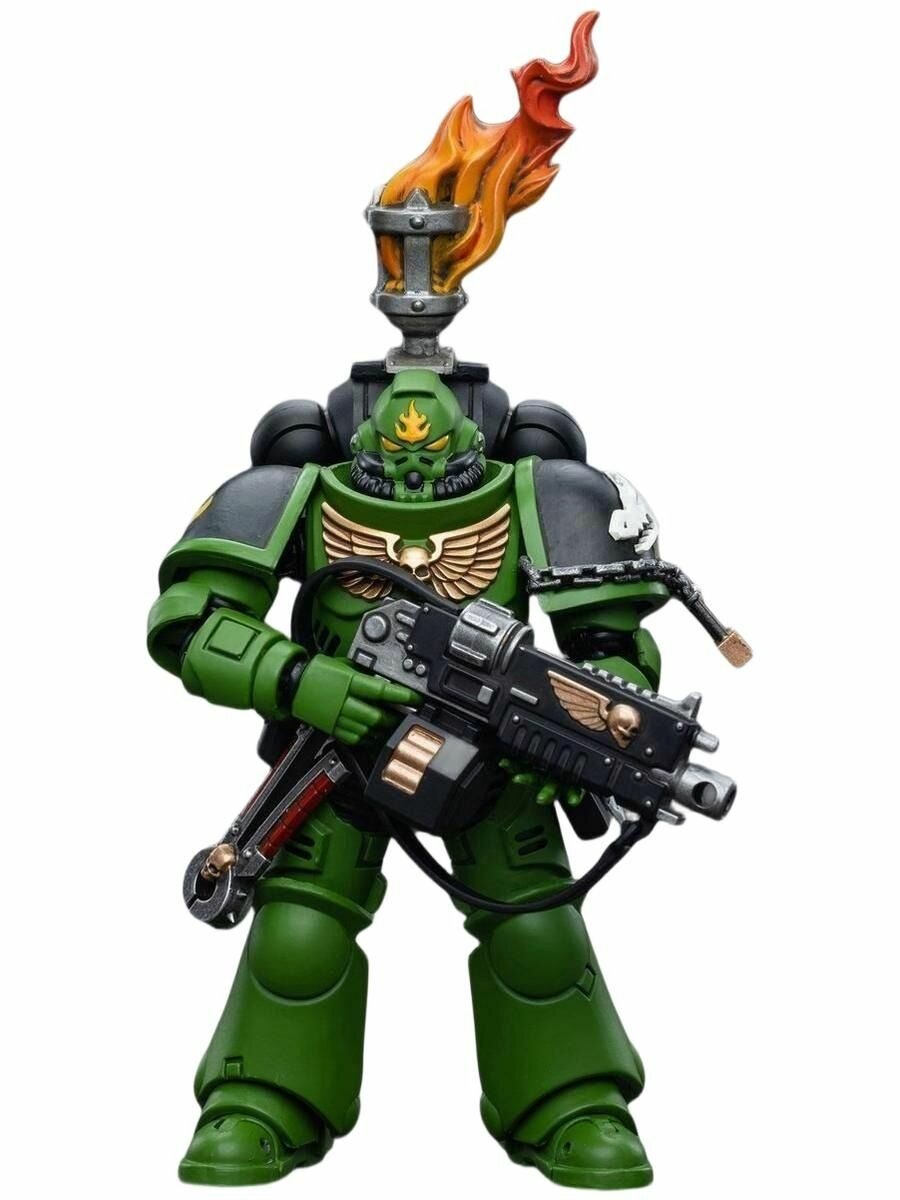 Подвижная фигурка JOYTOY Warhammer 40K Salamanders Intercessors Sergeant Tsek'gan коллекция игрушек