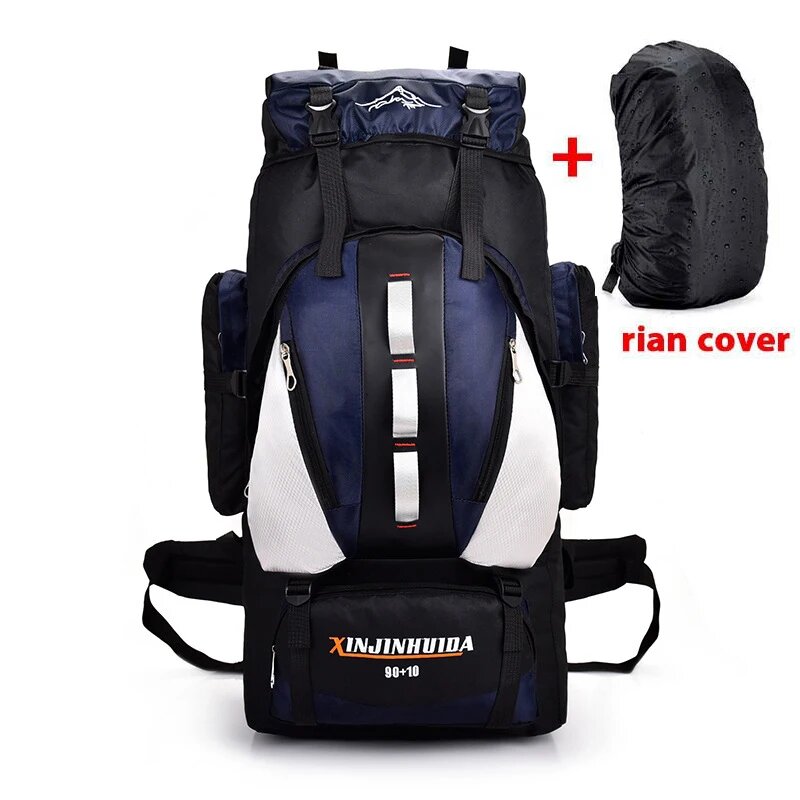 Большая сумка 100л, рюкзак для кемпинга, женский и мужской водонепроницаемый спортивный рюкзак на открытом воздухе, пеший туризм, треккинг, дорожный багаж, рюкзак для скалолазания, сумка