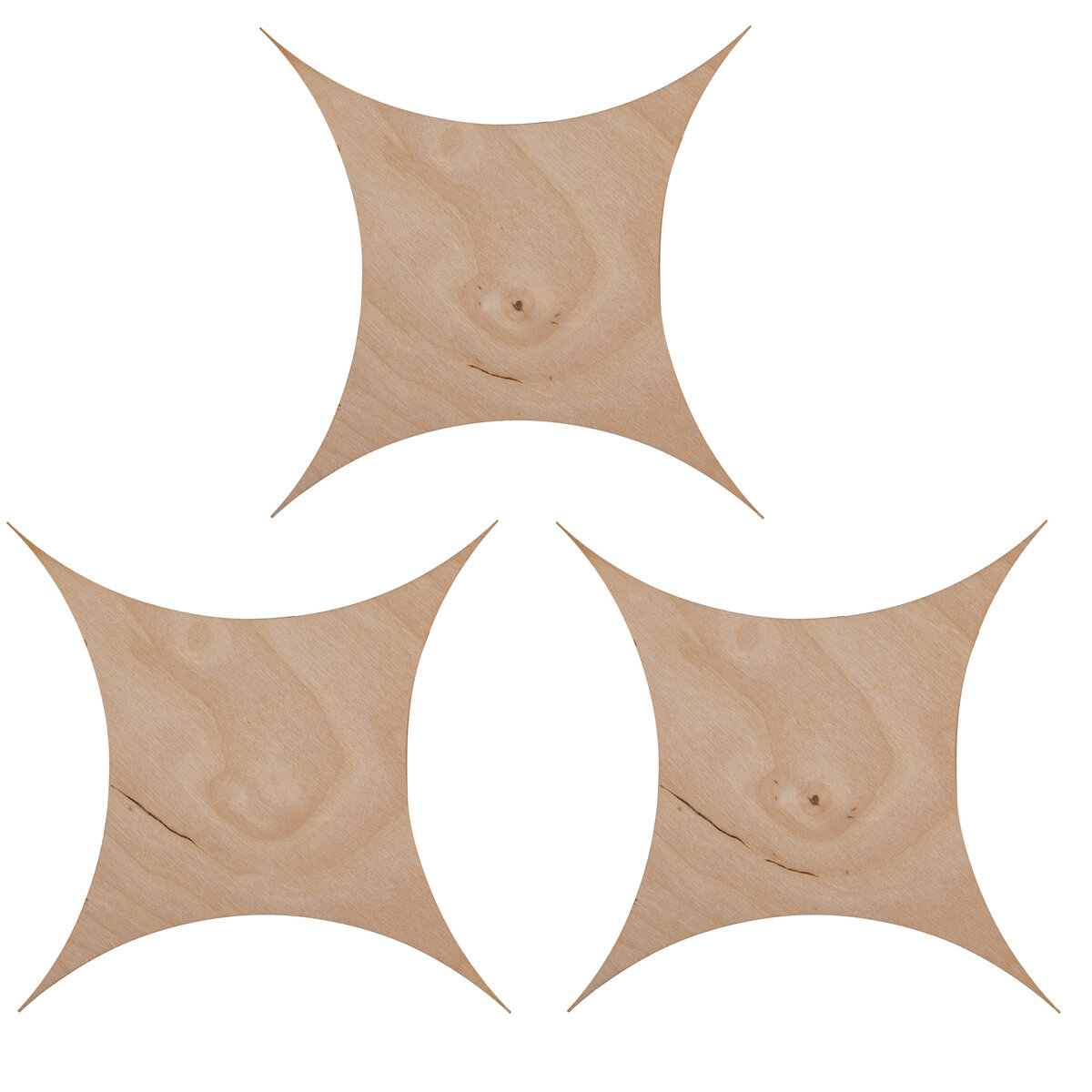 Mr. Carving БО-05-DZ79 Мини-набор фанерных заготовок 24 х 24 х 0.3 см, 3 шт для декора