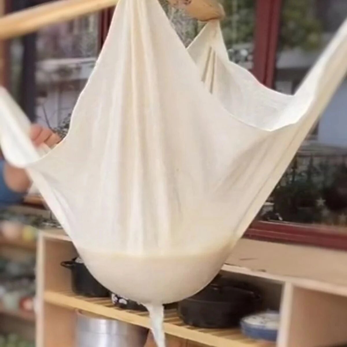 Бежевые марлевые фильтры из хлопка Milk 40x40cm