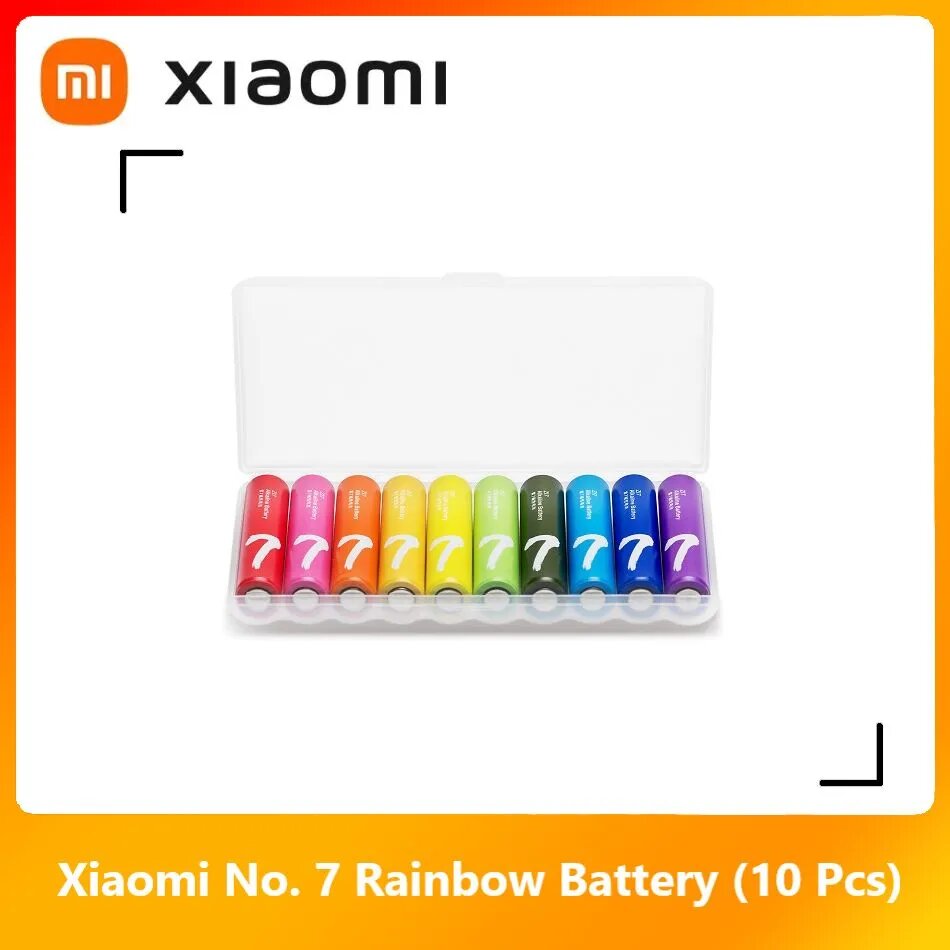Батарейки Xiaomi Mijia Rainbow Batteries щелочные (алкалиновые) мизинчиковые, тип AAА(LR03)
