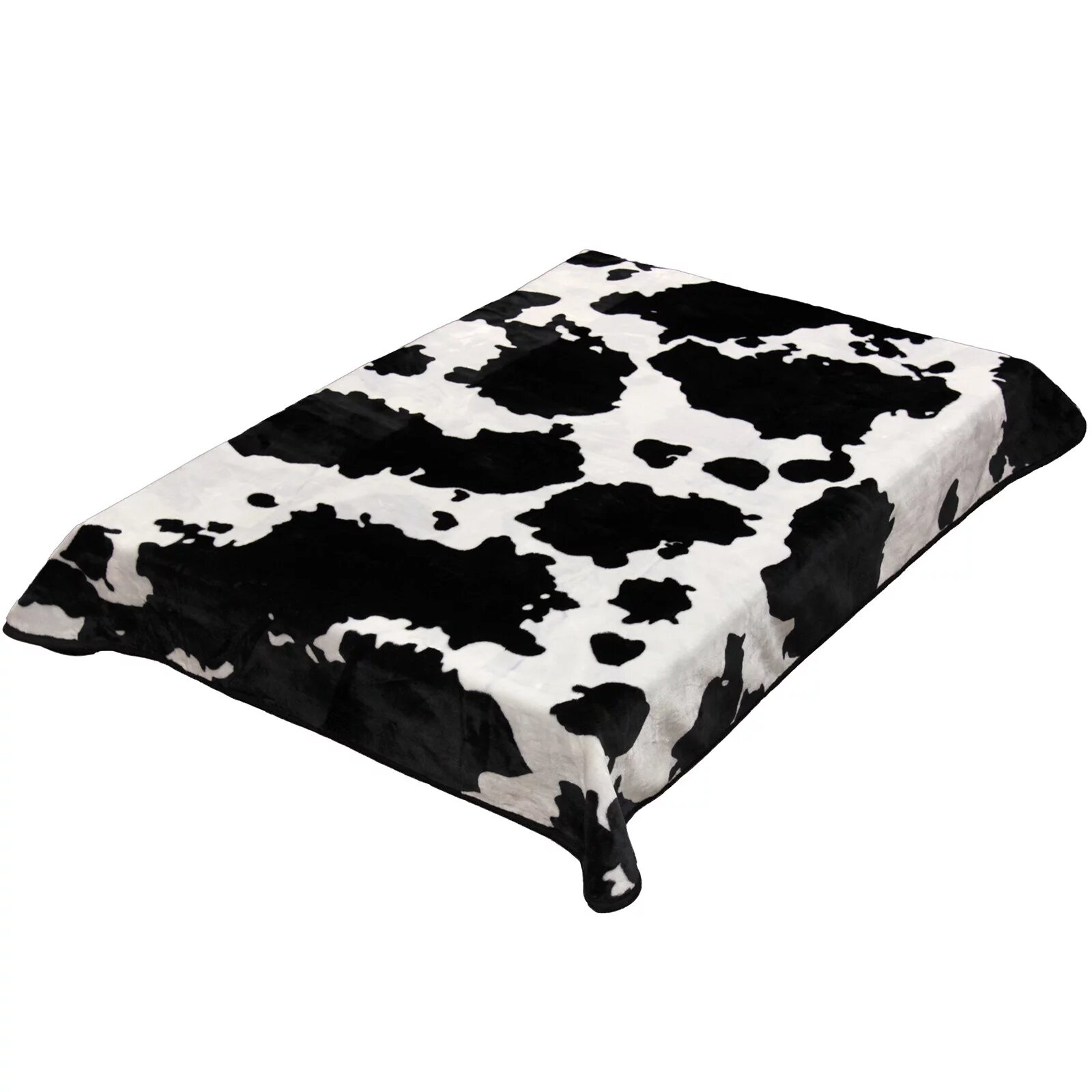 Пледы и покрывала Smoon Плед "Корова" черно-белый 150x200 полуторный облегченный Смун