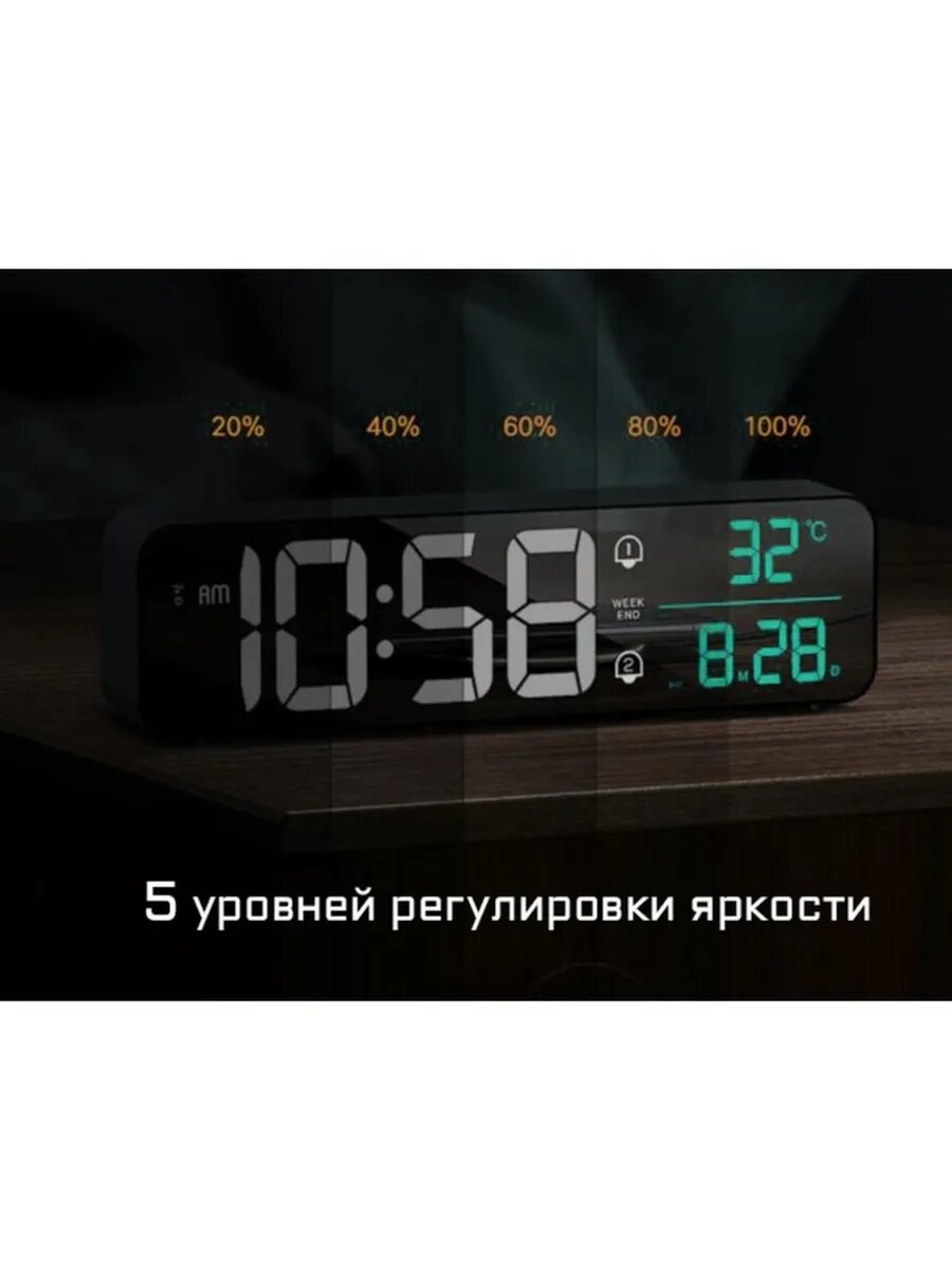 Современные электронные настольные часы с функциями