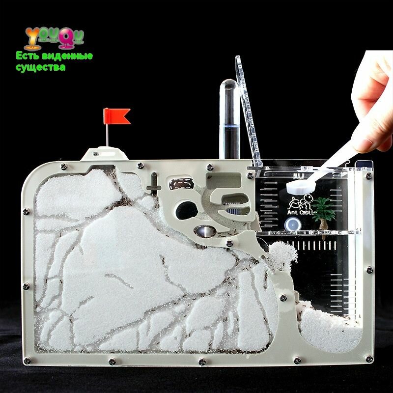 Муравьиная ферма "Замок", формикарий вертикальный, прозрачный, полный комплект без муравьев