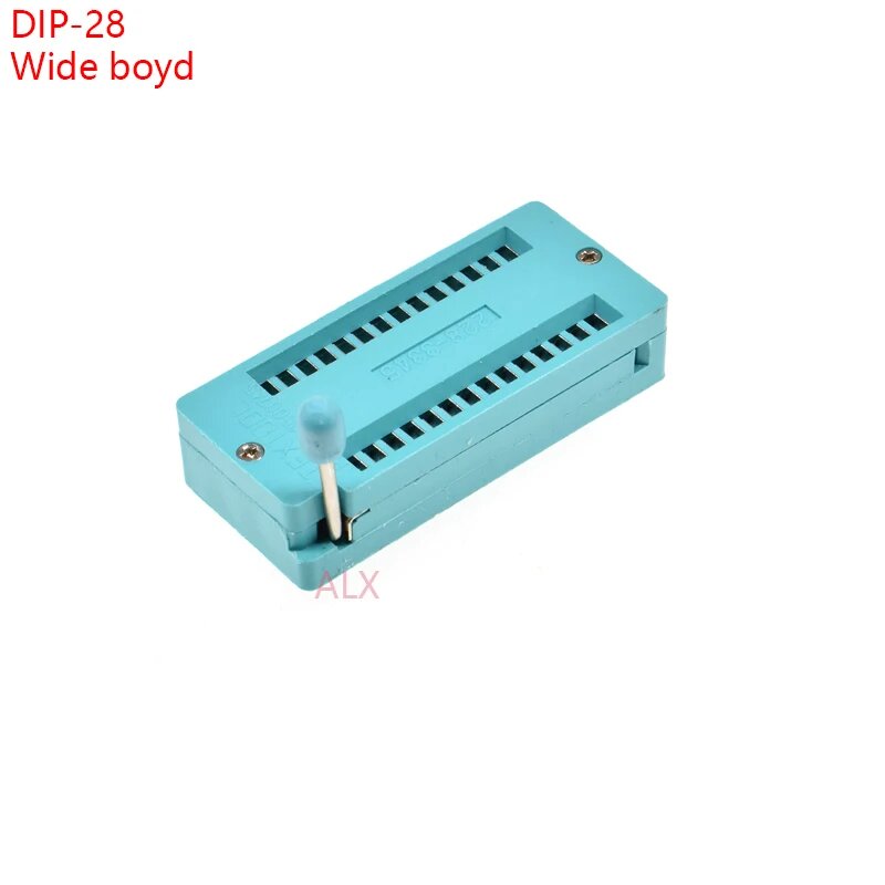 2 шт. зеленый широкий корпус DIP28 ZIF ZIP IC SOCKET 28 P DIP чип тестовый адаптер 28 PIN dip-28 28 PIN 2,54 мм шаг разъем для печатной платы