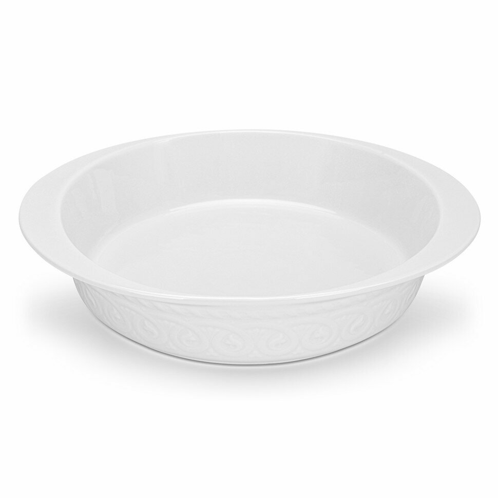 13703 FISSMAN Форма для запекания PARMIGIANO 28х24,3х5,5см / 1,5л Круглая (фарфор)