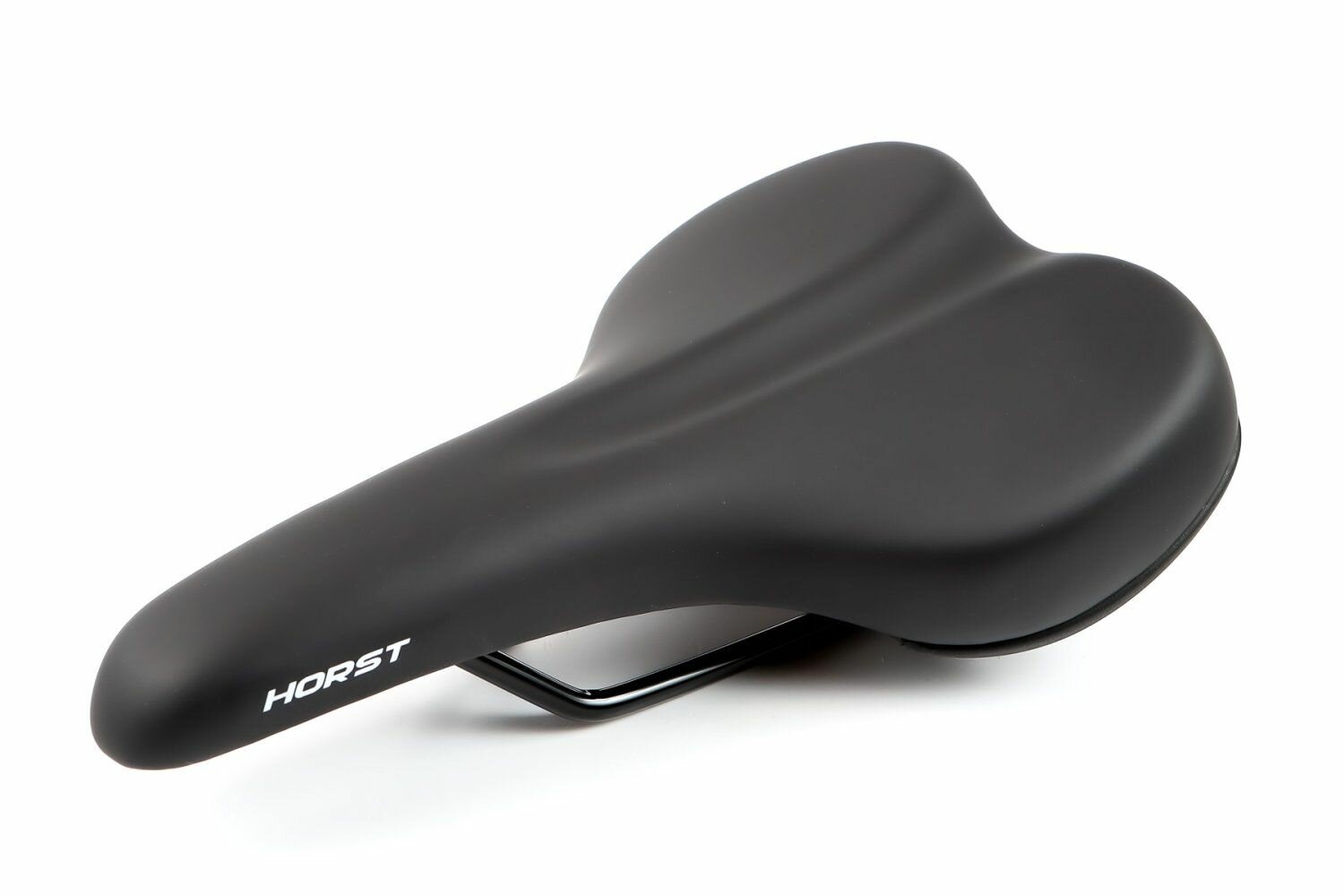 Седло велосипедное HORST FORTUNE универсальное MTB 260х150мм мягкое, эластомерное, черное
