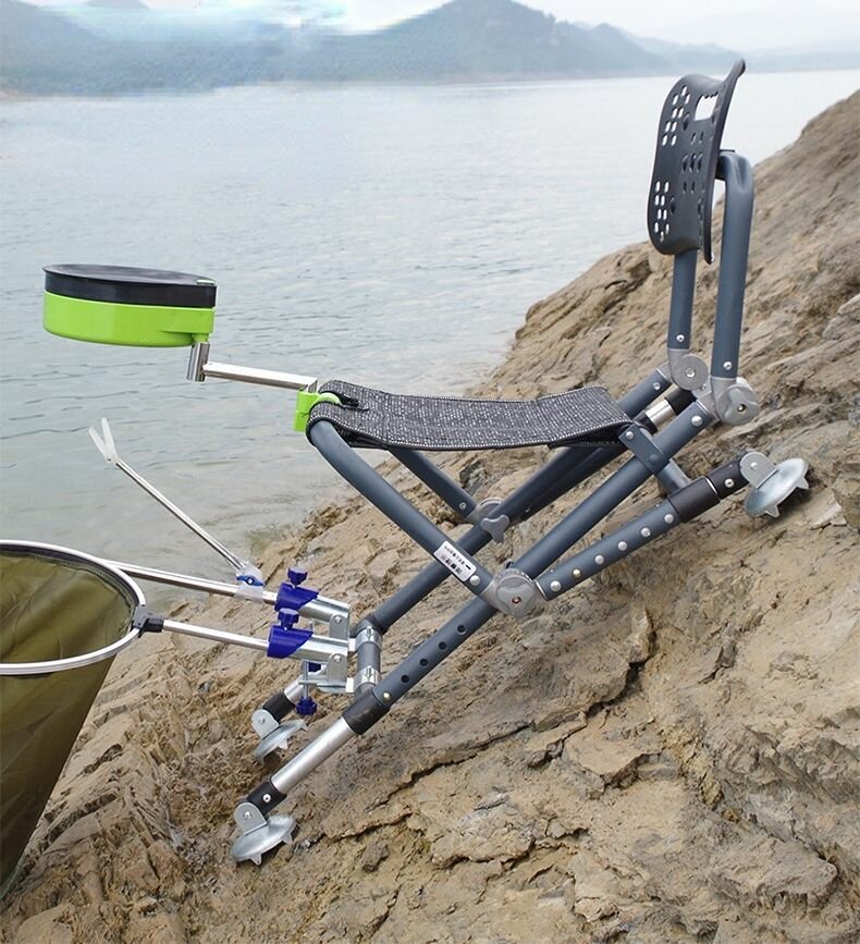 Многофункциональный Складной Стул Для Рыбалки, Регулируемая Спинка, Регулируемые Четыре Ножки, Материал Из Алюминиевого Сплава