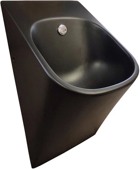 Писсуар Artceram La Fontana LFO002 17 34 подвесной, скрытый подвод воды, черный матовый