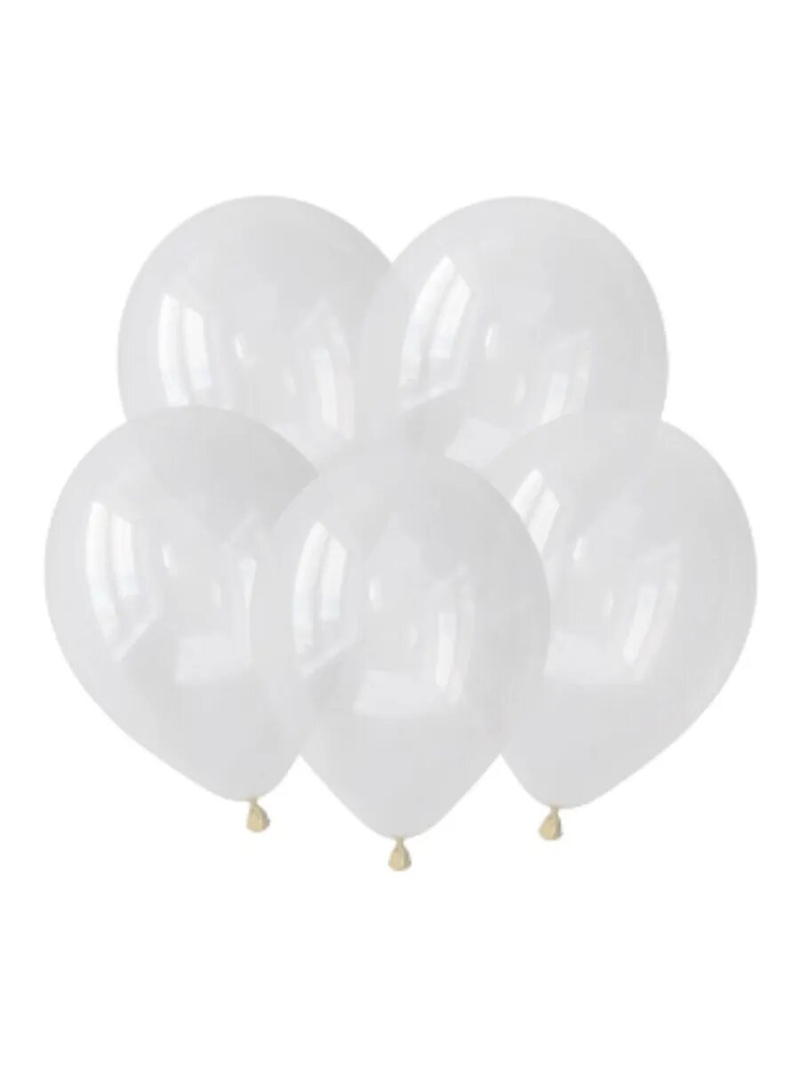 Прозрачный, Кристалл / Clear, латексный шар (18"/46 см ) 10 шт. / DECOBAL, Вьетнам