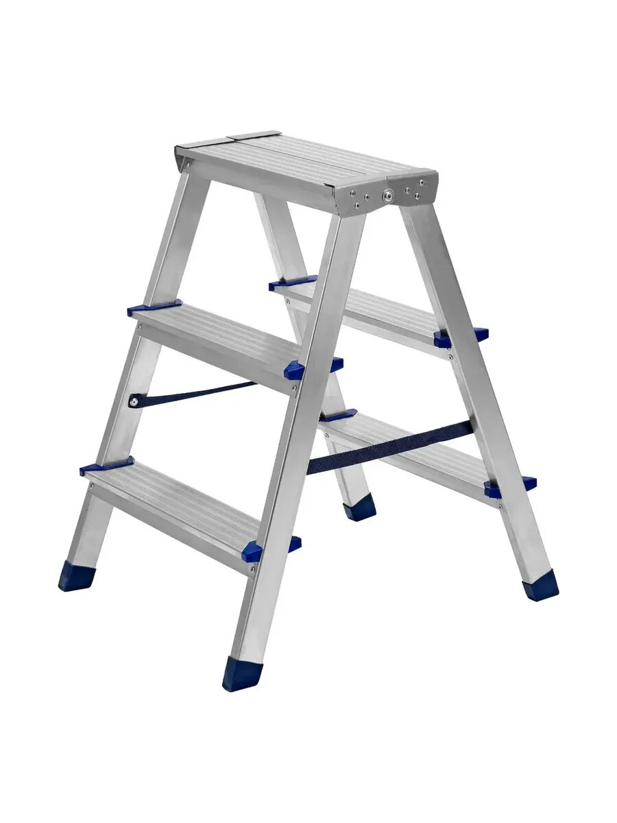 Алюминиевая двусторонняя стремянка 3 ступени 97923